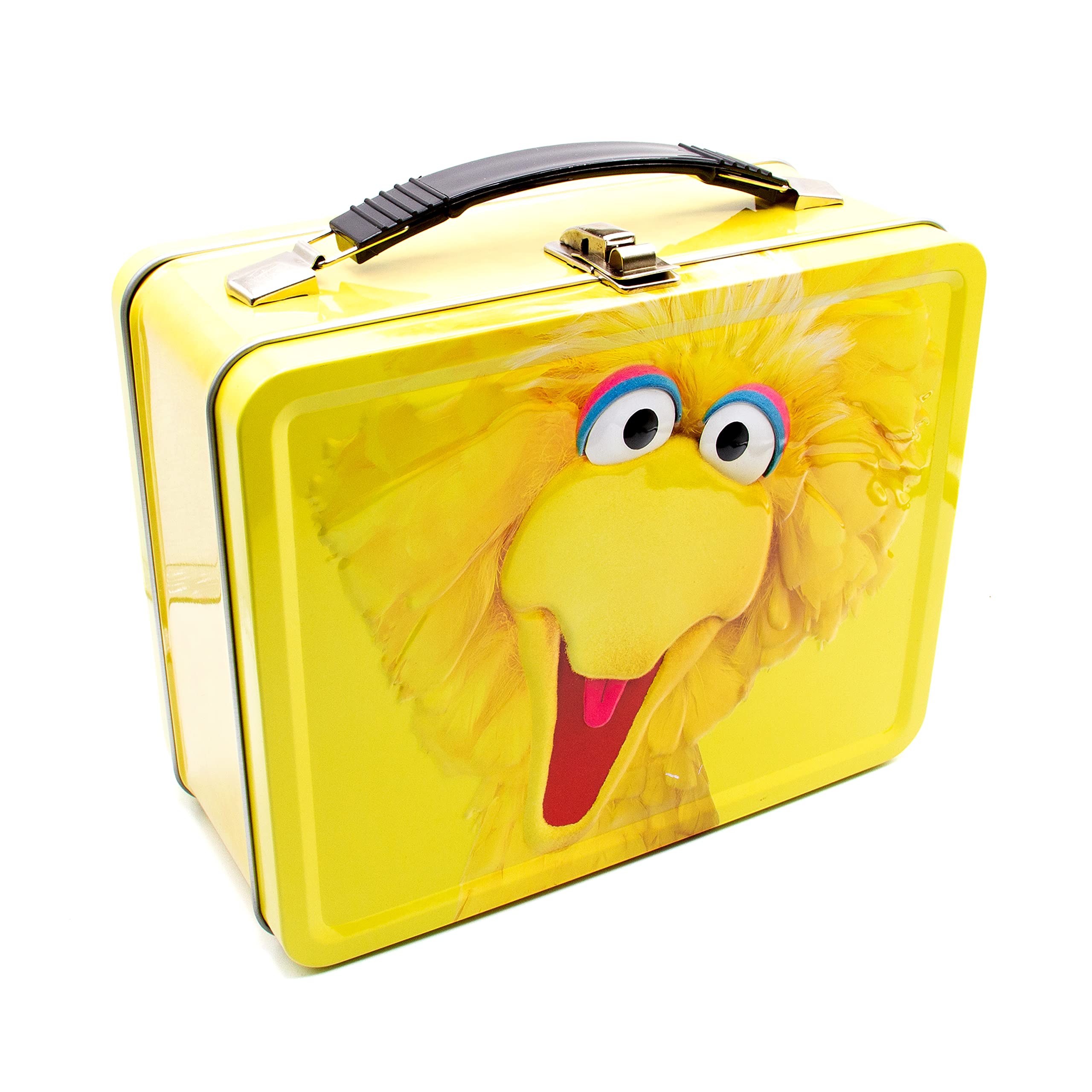 Aquarius Sesame Street Cast Fun Box - Sturdy Tin Storage Box with Plastic Handle & Embossed Front Cover - Officially Licensed Sesame Street Merchandise and Collectible Gift for Kids, Teens & Adults