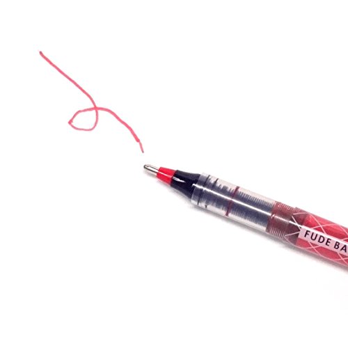 OHTO Fude Ballpoint Pen Extra Bold, 1.5mm, Red ink, 3 pens per Pack (Japan import) [Komainu-Dou Original Package]