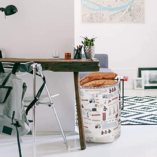 MHPARKT 117L Large Laundry Basket ,Extra-Large Capacity Laundry Hamper,Collapsible Clothes Hamper,Multipurpose Tall Baskets For Toys,Clothes.... (City)