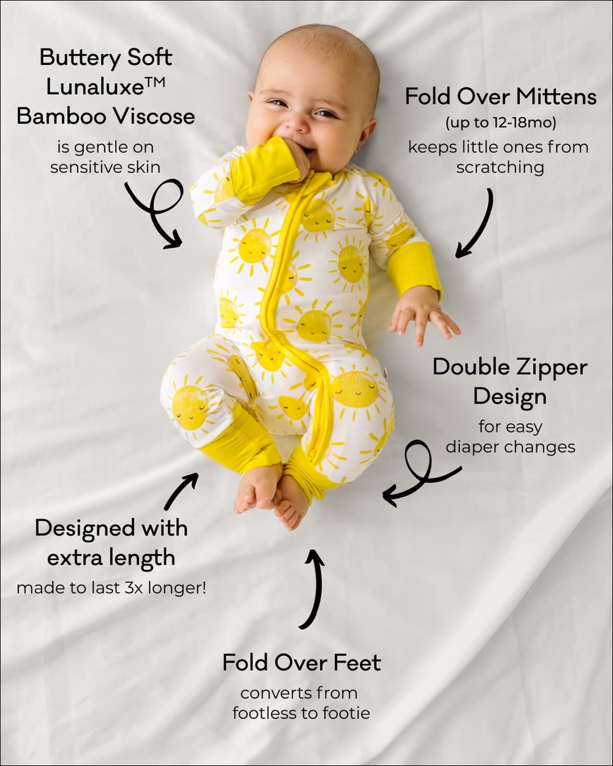 Little Sleepies Baby Boy Pajama, Bamboo Viscose Zippy PJs, Blue Cookies & Milk, 3-6M