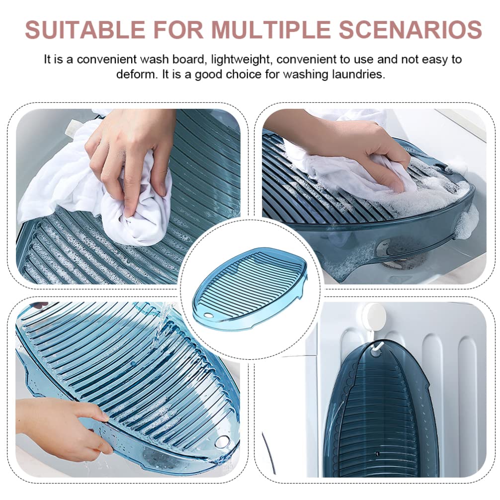 Cabilock Washing Washboard Baby Clothes Washboard Dormitory Washboard Home Scrubbing Board Non- Slip Socks Underwear Washboard Laundry Supply