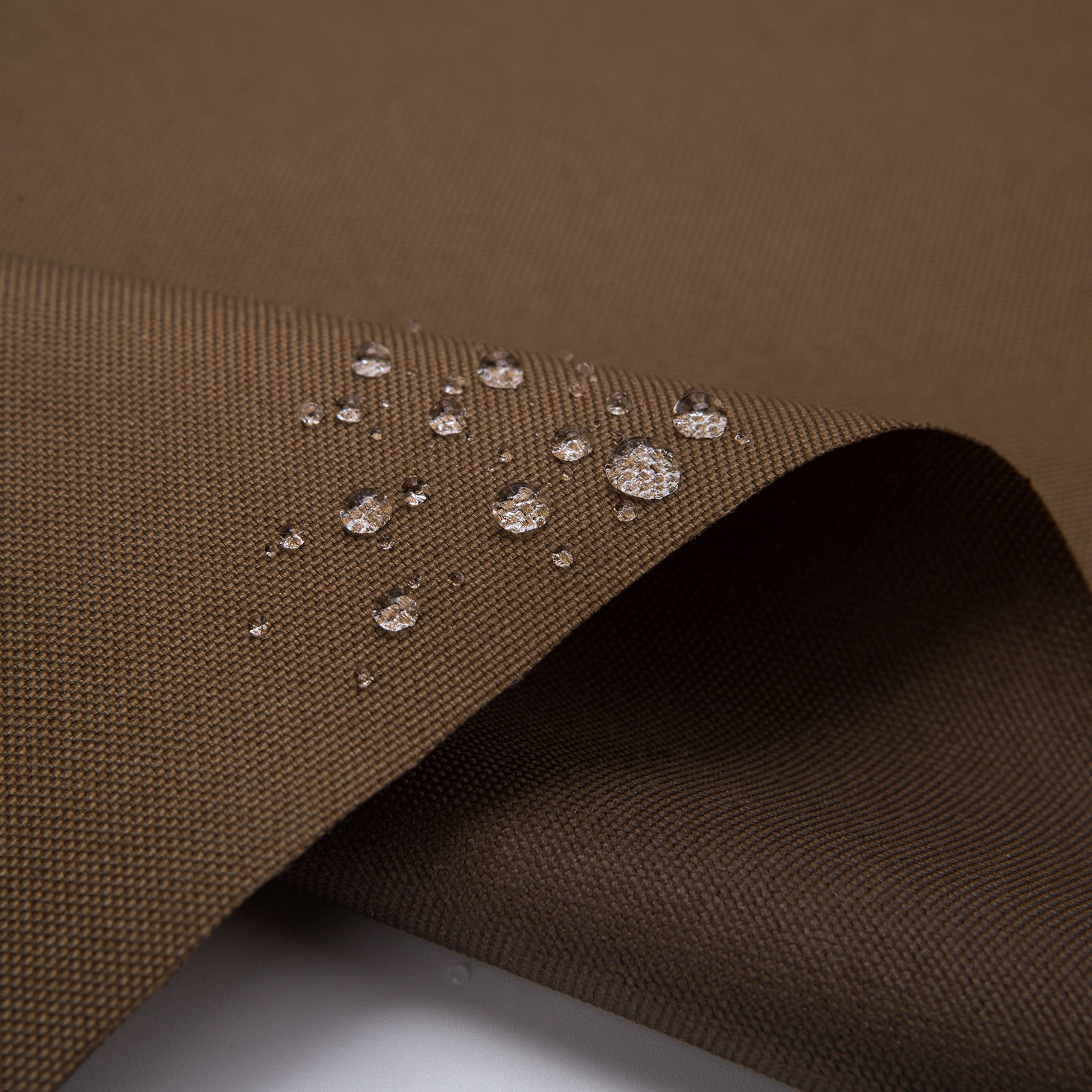 Aveler Waterproof Ripstop 600D (600Denier) Polyester Oxford Tent Awning Blackout Fabric Dustproof Airtight PU Backing UV Protector 2 Times/ 56” Wide Outdoor/Indoor Pre-Cut 1or 5 Yard Version, Khaki