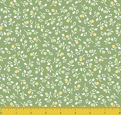 Stitch & Sparkle Vintage Mix & Match Collection, Toss Flowerlet Grass, 44 Inches