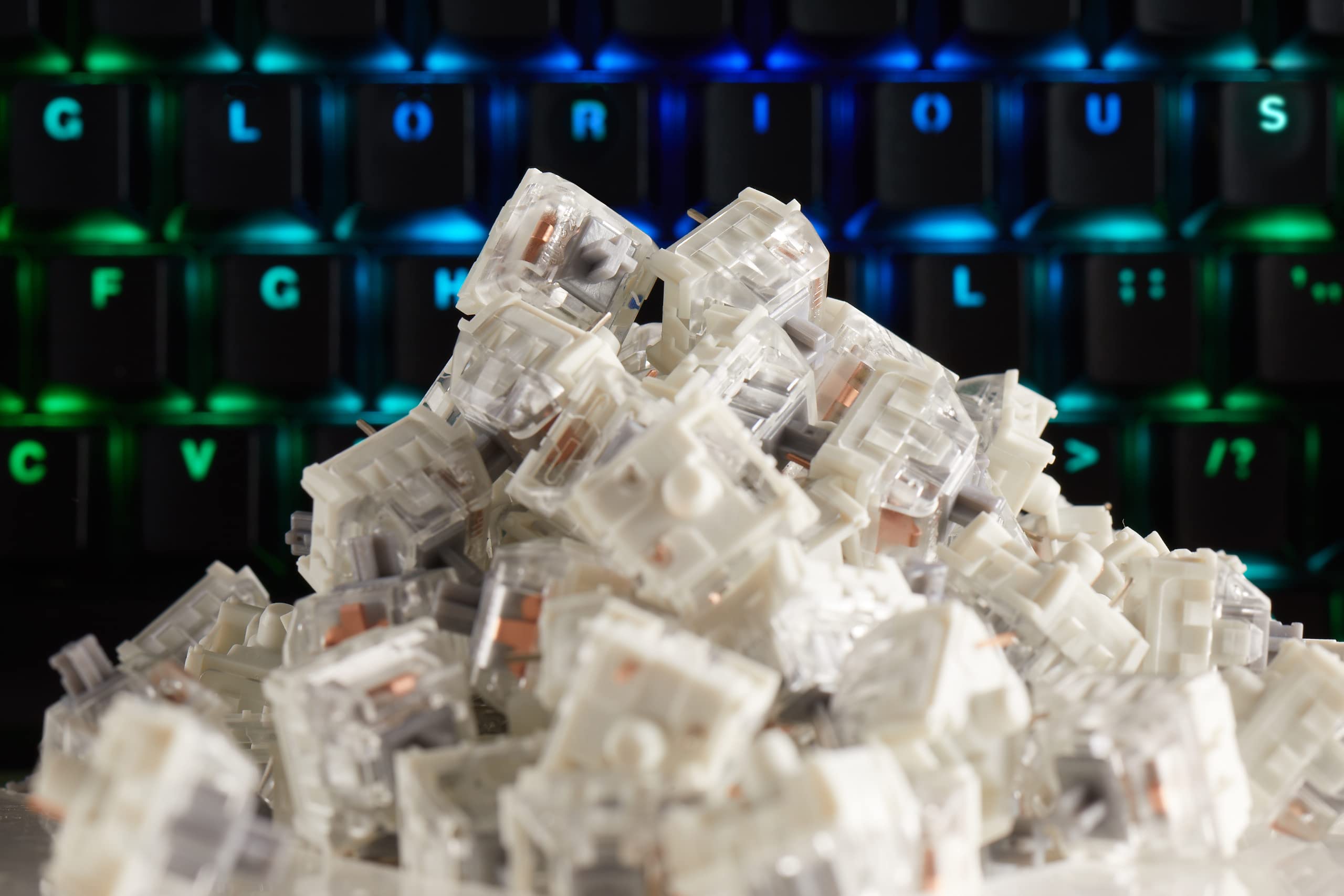 GLORIOUS Kailh Speed Silver Mechanical Keyboard Switches: Ultra-Fast Linear 120-Pack - Engineered for Competitive Gaming
