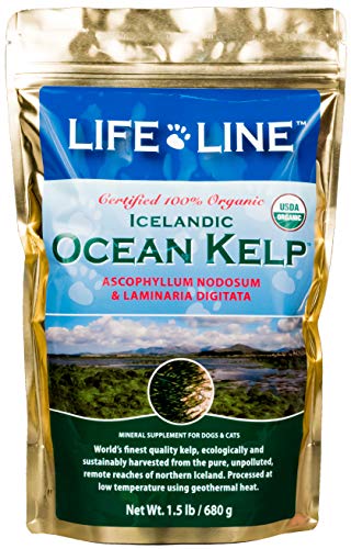 Life Line Pet Nutrition Organic Ocean Kelp Supplement for Skin & Coat, Digestion in Dogs & Cats,1.5lb, Model:20201