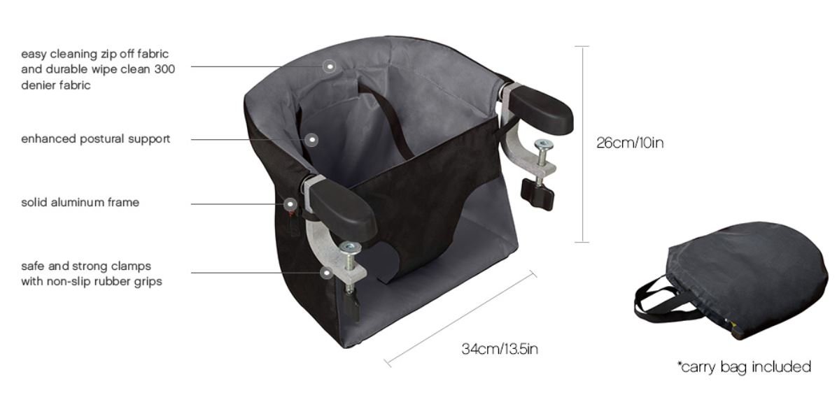Mountain Buggy Pod Clip-On Highchair, Flint