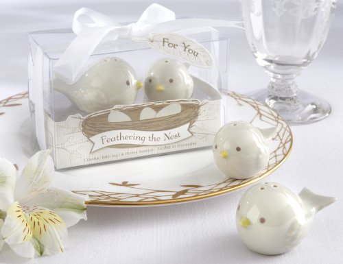 Kate Aspen Feathering The Nest Ceramic Birds Salt and Pepper Shakers