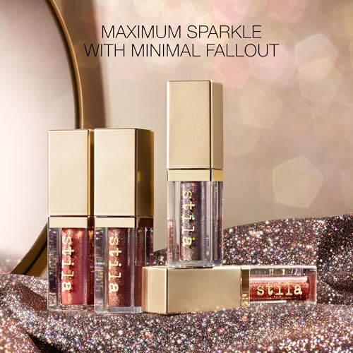 Stila Magnificent Metals Glitter and Glow Liquid Eye Shadow | Long Lasting Sparkle, Quick-Drying Eye Makeup | Lightweight Water Base | Bronzed Bell