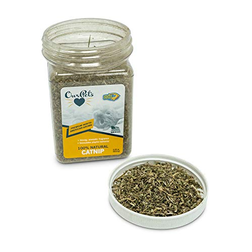 Our Pets Premium Catnip - 2.25 oz Jar of High Potency Catnip - 100% North American Grown