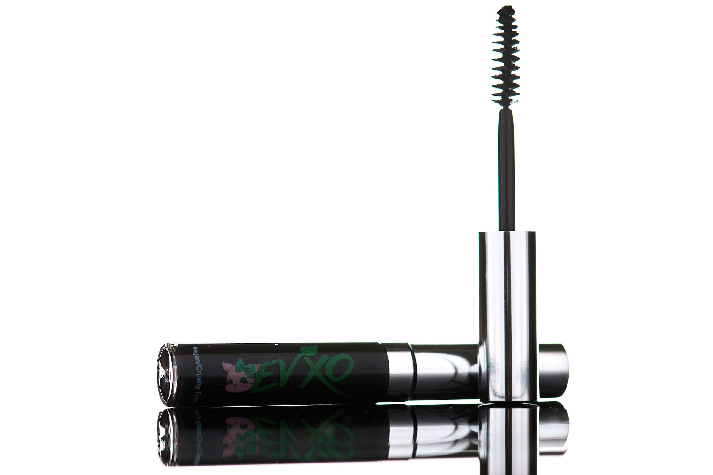 Mineral Mascara by EVXO - All Natural, Organic Ingredients, Hypoallergenic, Vegan, Cruelty Free, Gluten Free (Black)