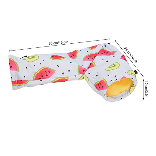 Hamster Tunnel Bed,Funny Hamster Corner Hideaway Tunnel Fruit Pattern Small Pet Tunnel Toy for Ferret Rat Chinchillas Hammock Sleeper Cage Accessories