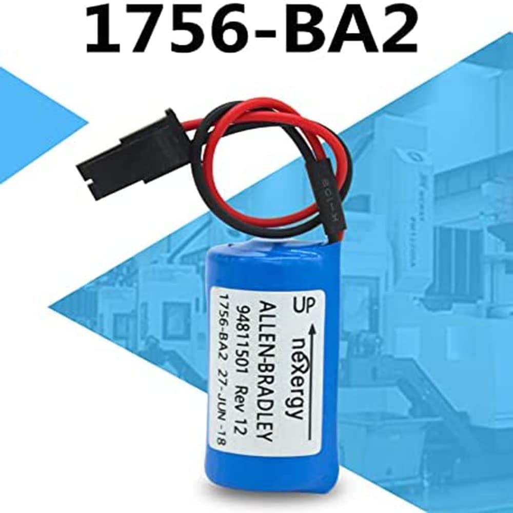 BAOBUTE 10PCS 3.0V 1756-BA2 1800mAh PLC Replacement BR2/3A-AB Battery with Plug for Allen Bradley 1747-BA 1770-XO CNC Machine