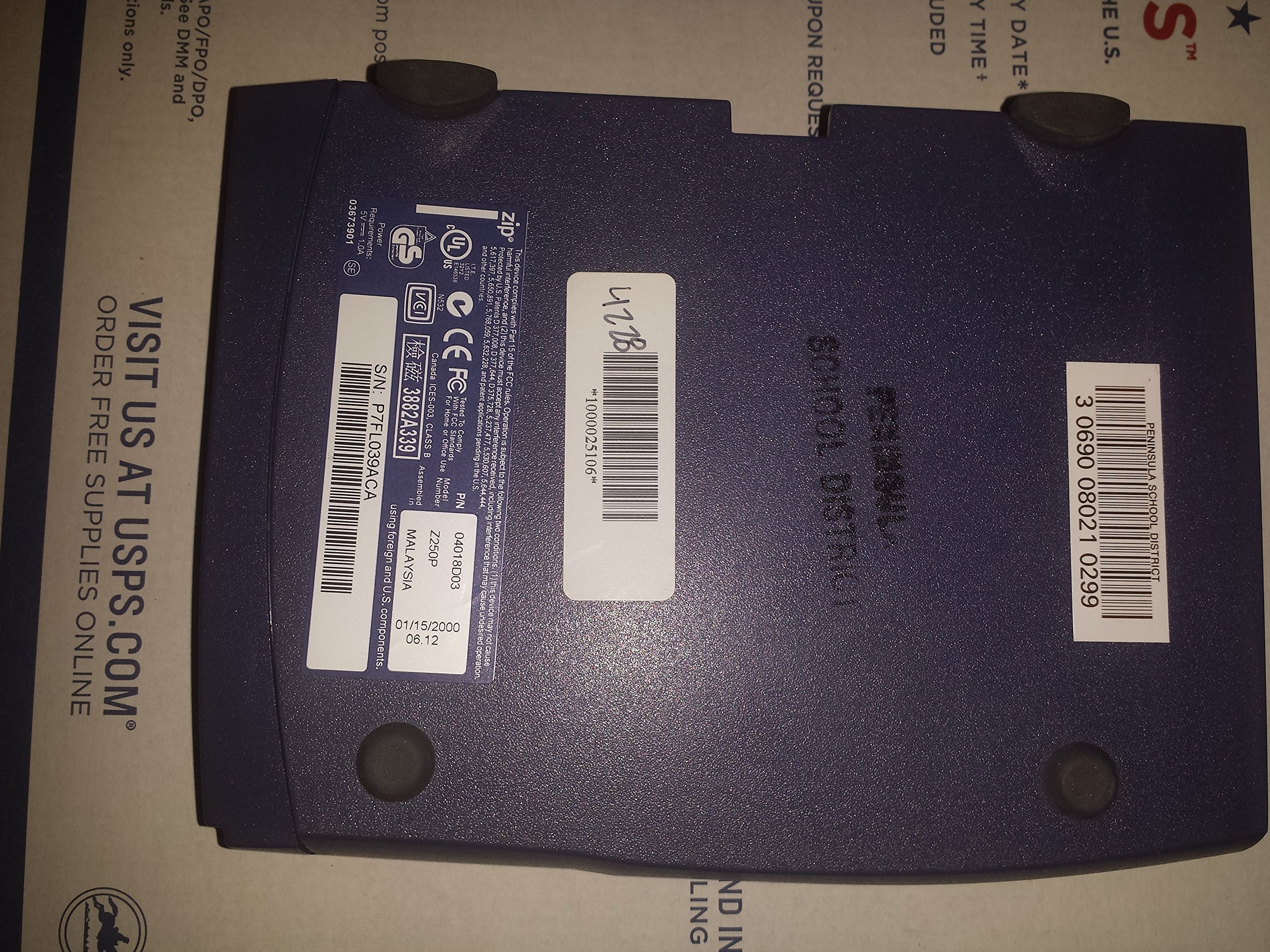 Iomega Genuine External Parallel Port Zip Drive W/O Cables Z250P