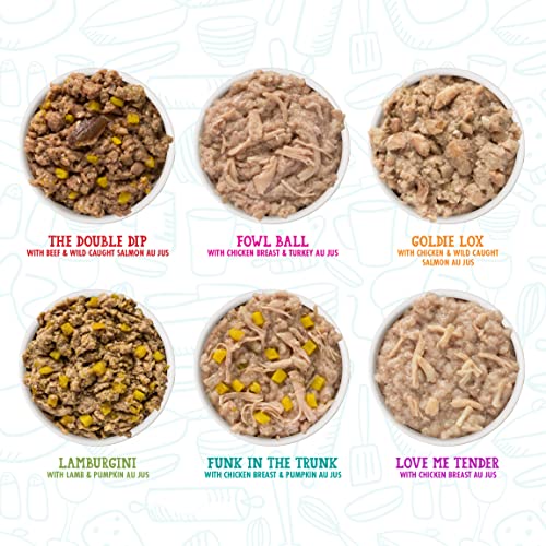 Weruva Dogs In The Kitchen, Variety Pack, Pooch Pouch Party!, Wet Dog Food, 2.8Oz Pouches (Pack Of 12)
