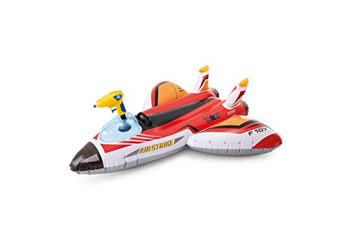 INTEX Water Gun Plane Inflatable Pool Float: Pool Toy for Kids – Includes Toy Water Gun – 88lb Weight Capacity – 46" x 46" – Color May Vary