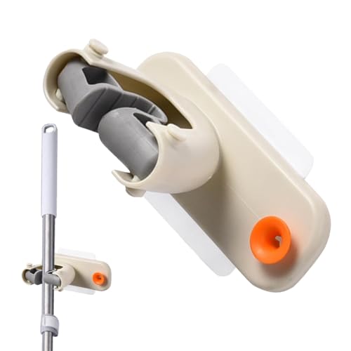 Broom And Mop Holder | Adhesive Garden Tool Organizer Rack | No Drilling Tool Holder for Broom, Mop, Shovel, and Towel Storage Solutions for Home and Garden Organization