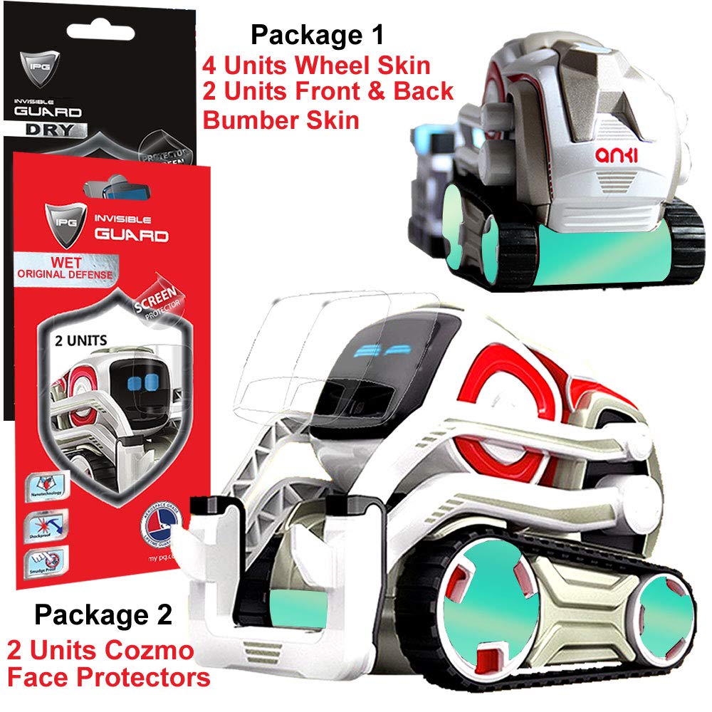 IPG for Cozmo Robot Face Screen Guard KIT Excellent Protector from Unexpected Attacks of Kids and Pets. Include Wheels & Bumpers Decoration Set (Blue Coral)