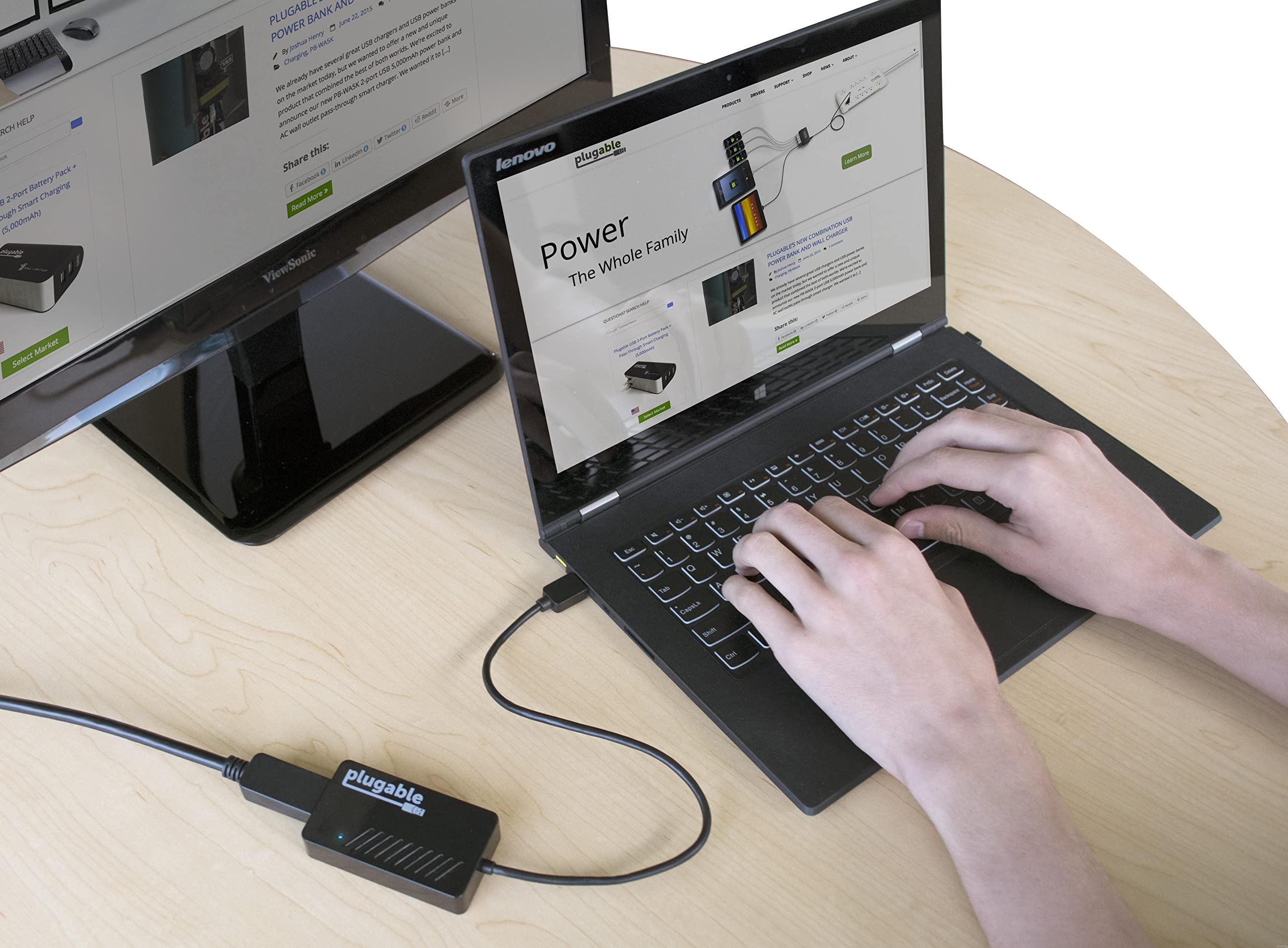 Plugable USB 3.0 to DisplayPort 4K DisplayLink Video Graphics Adapter for Multiple Monitors up to 3840x2160 Supports Windows, Mac, and ChromeOS