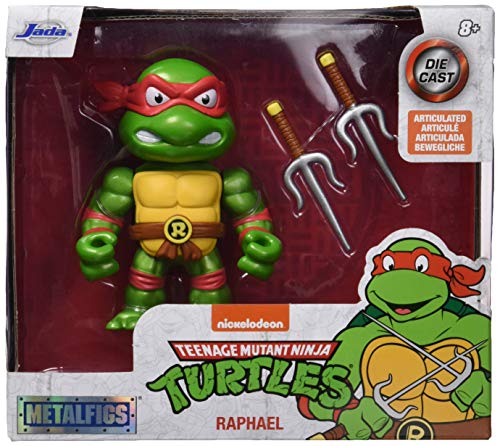 Jada Toys "Teenage Mutant Ninja Turtles 4"" Raphael Die-cast Figure, Toys for Kids and Adults, red
