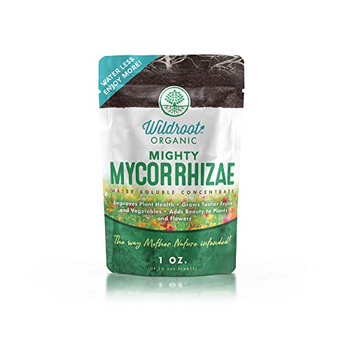 Wildroot Organic Mycorrhizae 16 Species Mycorrhizal Inoculant Drought Proofās Plants &Trees, Saves Water & Precious Fertilizer, Root Stimulator Explodes Root Growth (1oz - 211 Plants)