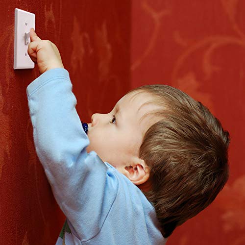 Light Switch Guard, ILIVABLE Child Proof Wall Switch Plate Protects Your Lights or Circuits from Being Accidentally Turned On or Off by Children and Adults (White, 2 Pack)