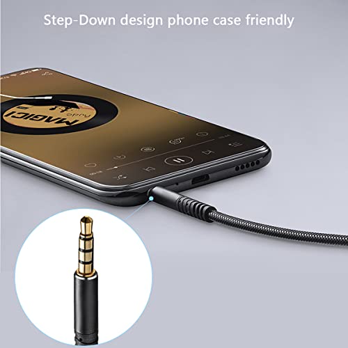 Headset Splitter,Suitable for 1 TRRS Headset and Microphone, 3.5mm Audio Splitter Cable Compatible with Cell Phones, Tablets, New Version Laptops