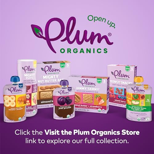 Plum Organics Mighty Snack Bars - Strawberry - 0.67 oz Bars (Pack of 48) - Organic Fruit and Vegetable Toddler Food Snack Bars