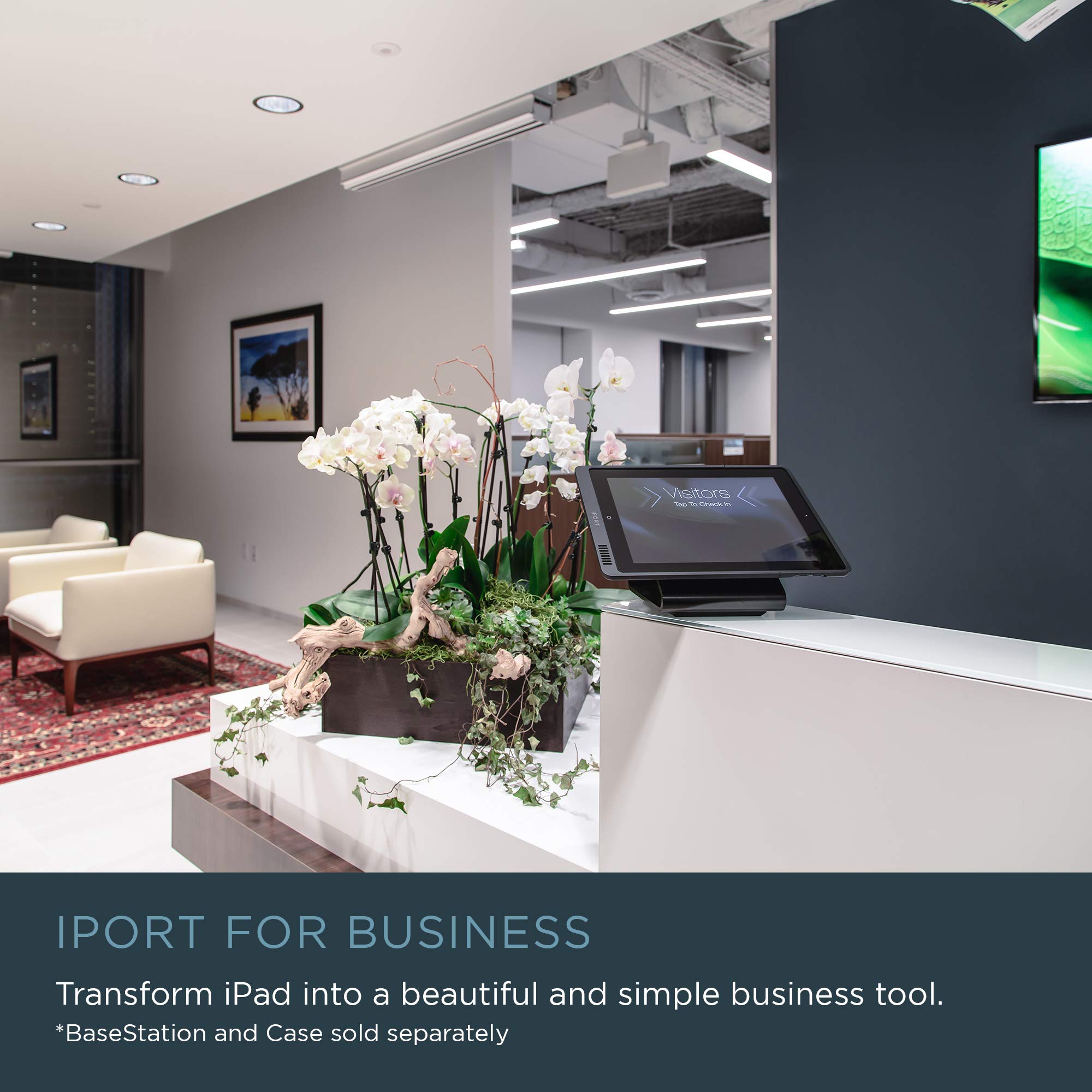 IPORT LAUNCH (LaunchPort) BaseStation iPad Stand - Compatible with all LAUNCH Cases - Silver