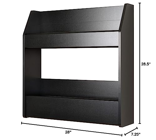 Prepac 2-Tier Floating Wine and Liquor Rack, Black
