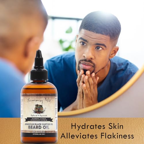 Sunny Isle Jamaican Black Castor Oil Beard Oil, 4 Fl Oz