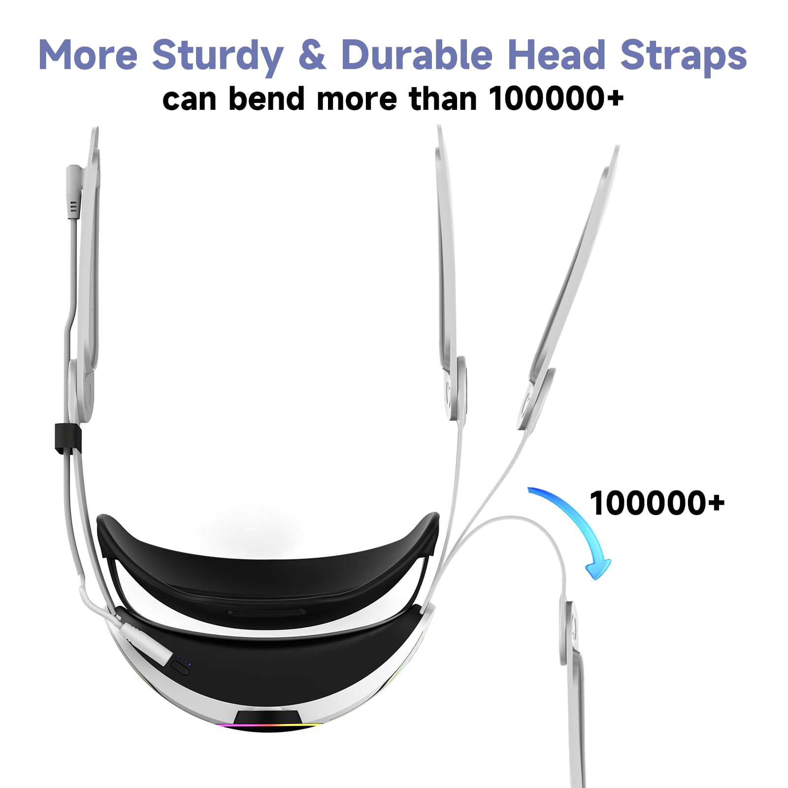 Bioherm Head Strap Compatible for Oculus/Meta Quest 2, Adjustable Headstrap to Enhanced Comfort for VR Headset, VR Accessories Reduce Face and Head Pressure