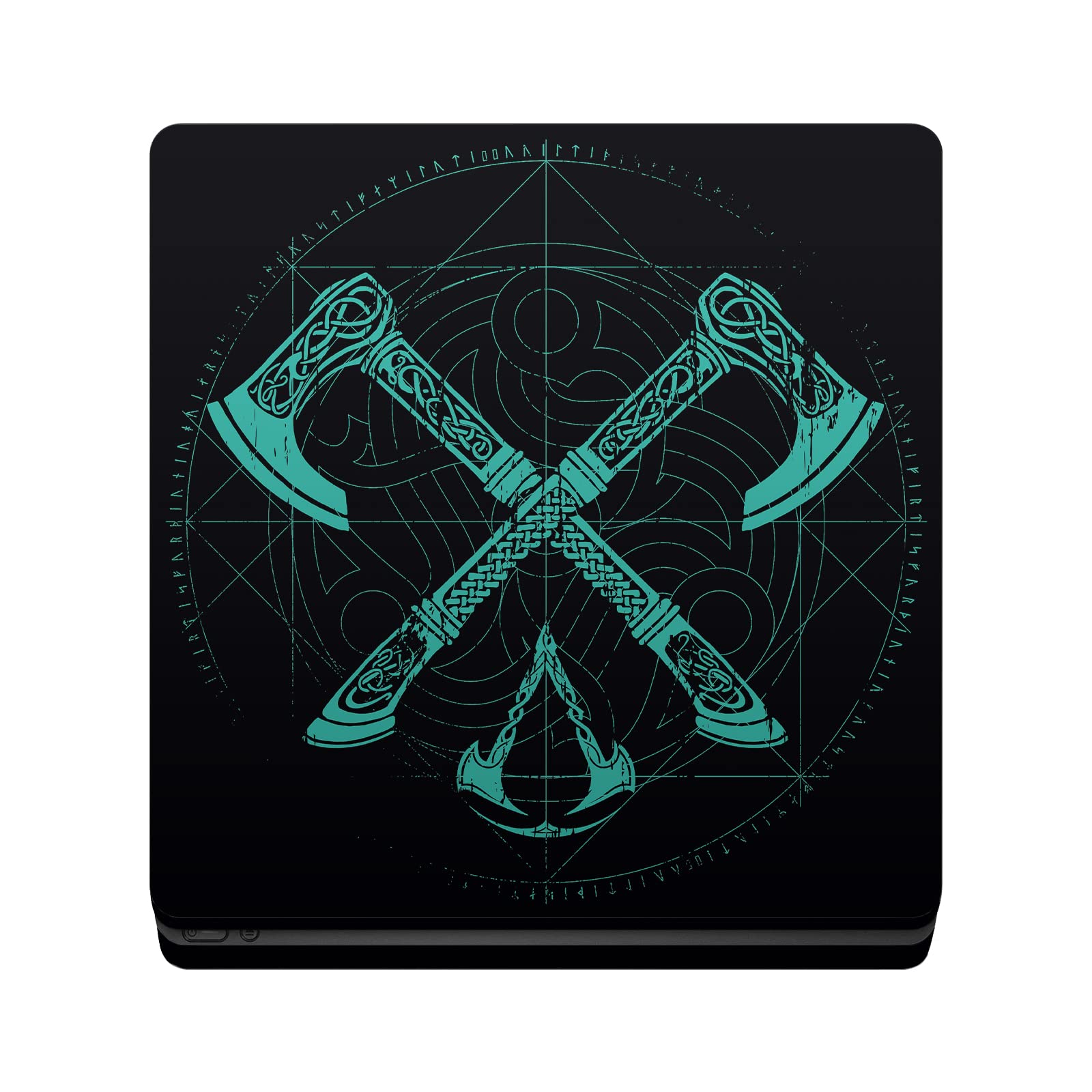 Head Case Designs Officially Licensed Assassin's Creed Dual Axes Valhalla Key Art Vinyl Sticker Gaming Skin Decal Cover Compatible With Sony PlayStation 4 PS4 Slim Console and DualShock 4 Controller