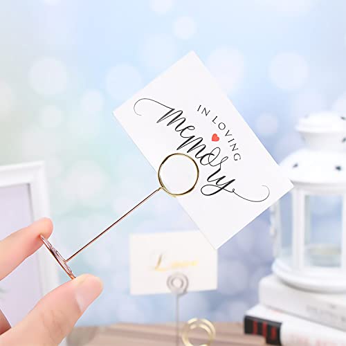 Little Lala 20 Pack Gold Table Number Holders, 8.5 cm high, Place Card Holders, Card Holders, Picture Holders or Wedding Table Number Holders & Parties