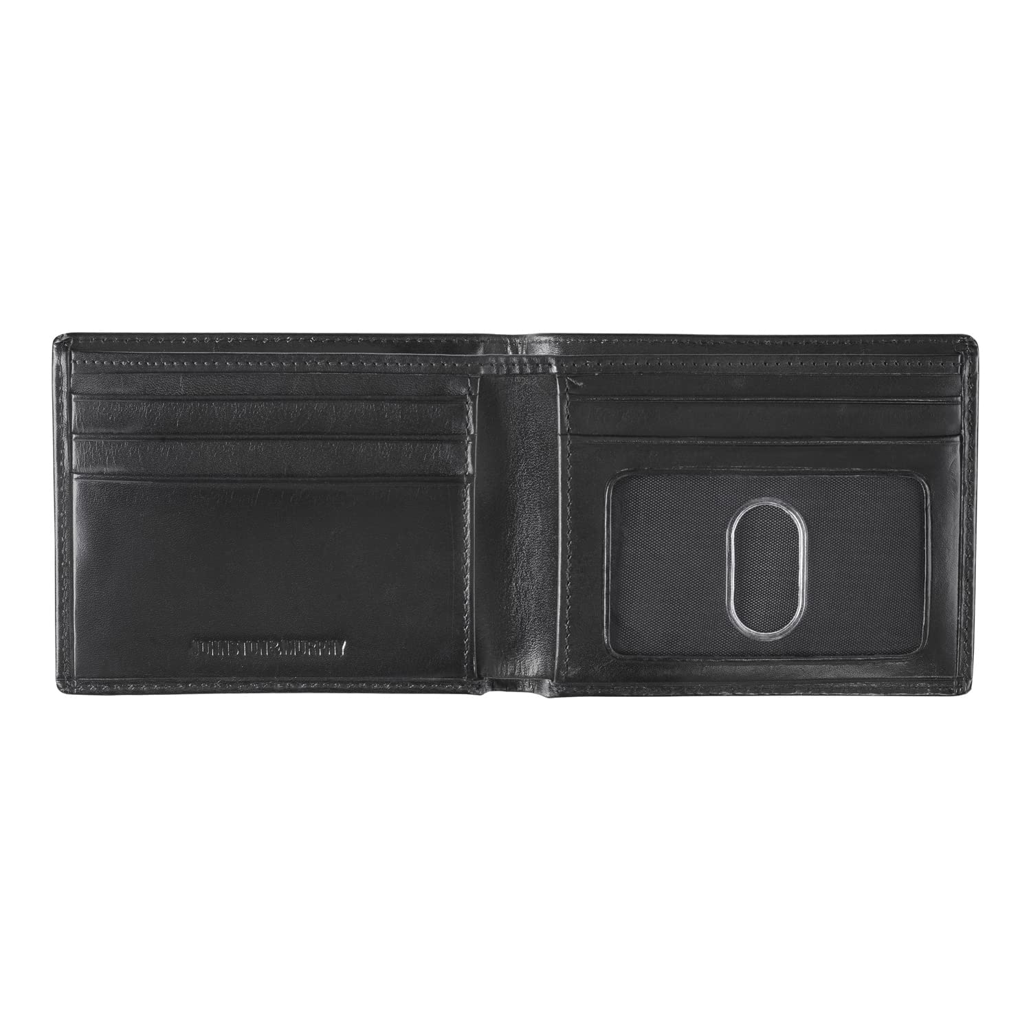 Johnston & Murphy Flip Wallet Black Full Grain Leather One Size