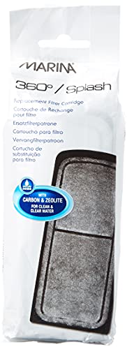 Marina 360/Spash Filter Cartridge, Replacement Aquarium Filter Media, 4-Pack, 12854, White
