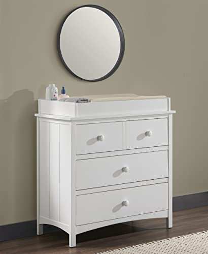 Oxford Baby Changing Topper for Universal 3-Drawer Dresser, Snow White, 6.61 pounds