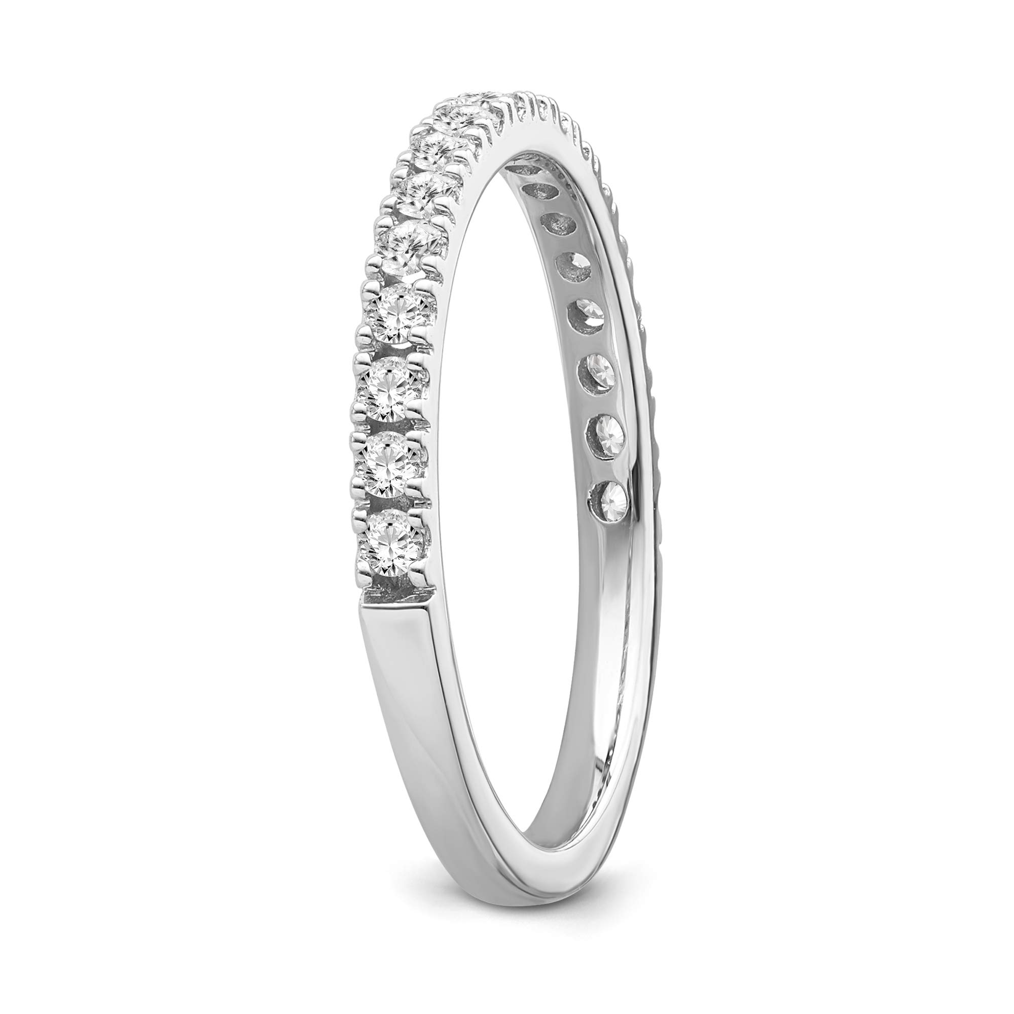 ARAIYA FINE JEWELRY 10K White Gold Diamond Band Ring (1/3 cttw, I-J Color, I2 Clarity), Size 8