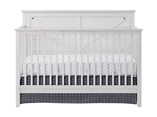 Oxford Baby Montauk 4-in-1 Convertible Crib, Barn White, GreenGuard Gold Certified
