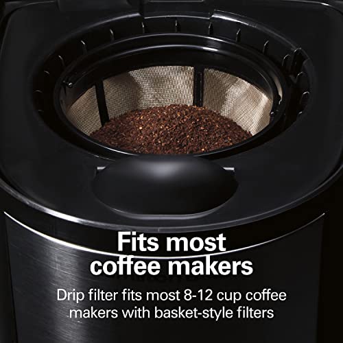 Hamilton Beach 49902 FlexBrew Trio 2-Way Coffee Maker & Permanent Gold Tone Filter, Fits Most 8 to 12-Cup Coffee Makers (/80675)