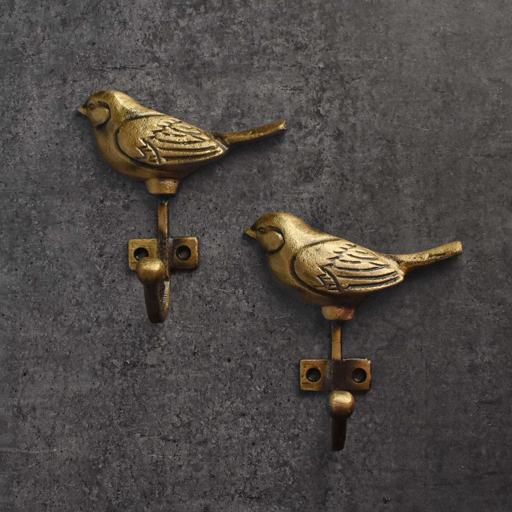 BROOK AND BIRCH Bird Wall Hook Antique Animal Bird Iron Hook Vintage Iron Coat Hook Hanger for Hanging Coat Towel Hat Bags Cups Wall Mounted - 1 pc