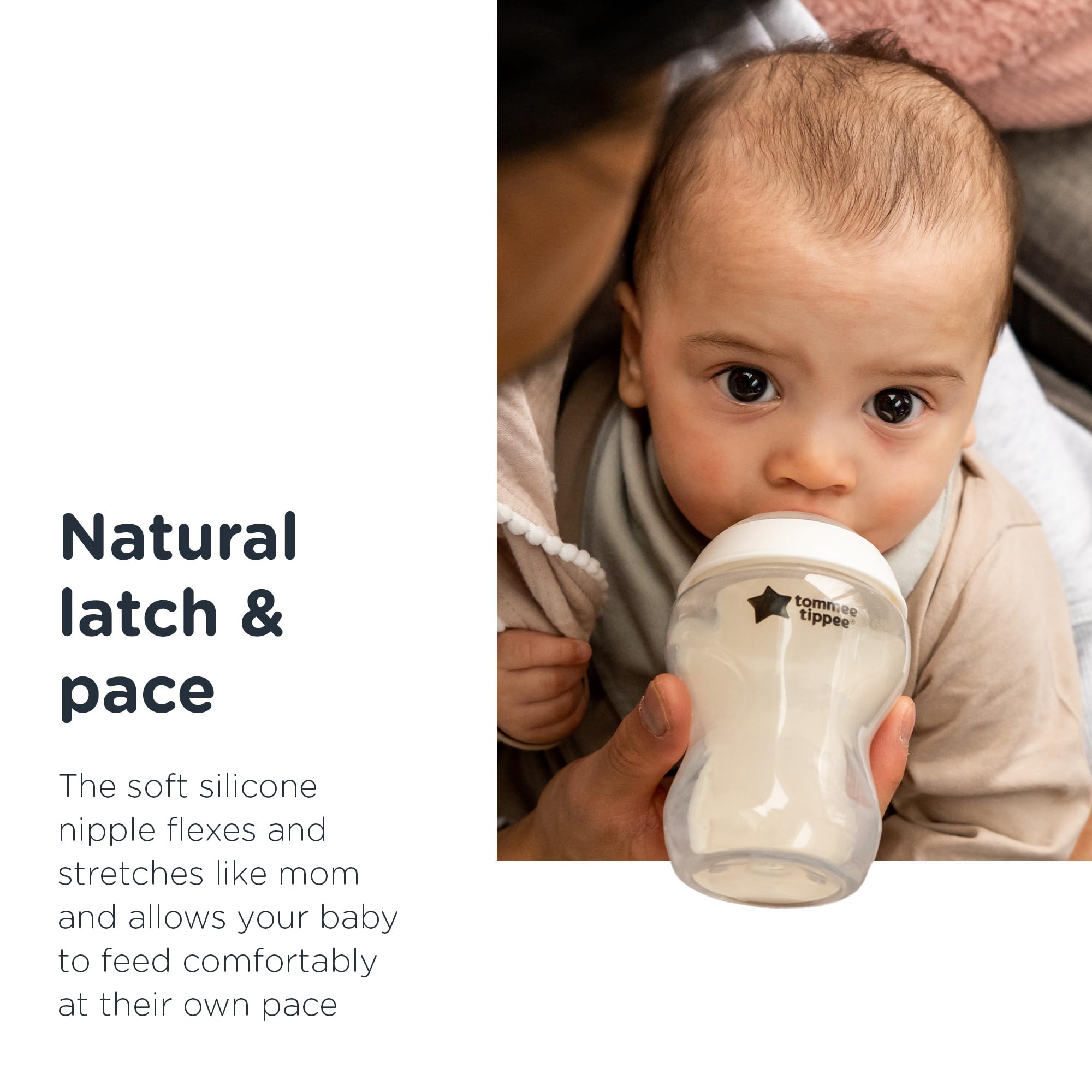Tommee Tippee Closer to Nature Baby Bottles, Breast-Like Nipples with Anti-Colic Valve, 5 oz, 3 Count