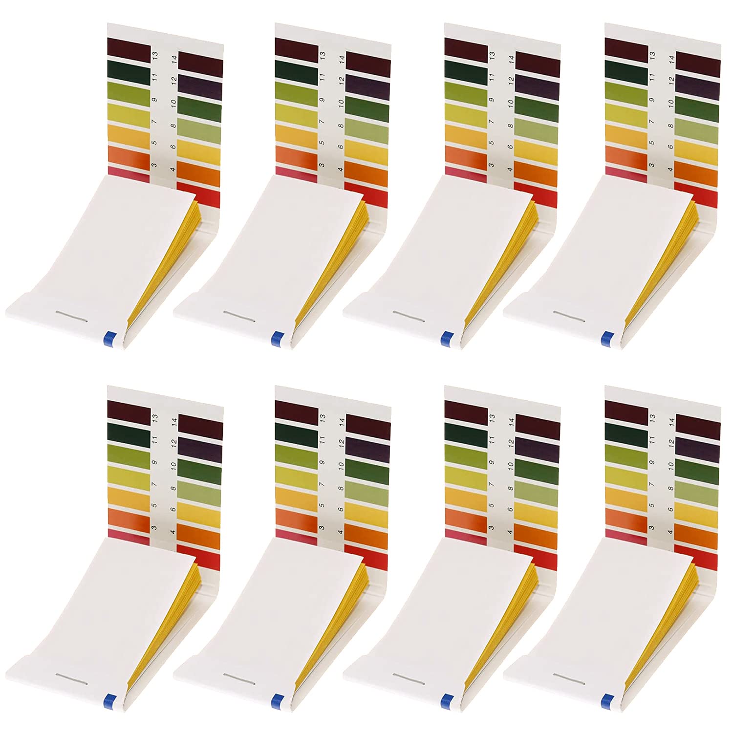 Famgee 8 Pack 640 Pieces PH Test Strips, Universal Litmus Indicator 1-14 pH Testing Paper for Testing Soil Water Saliva Urine Water Food Fish Tank Aquariums Ponds