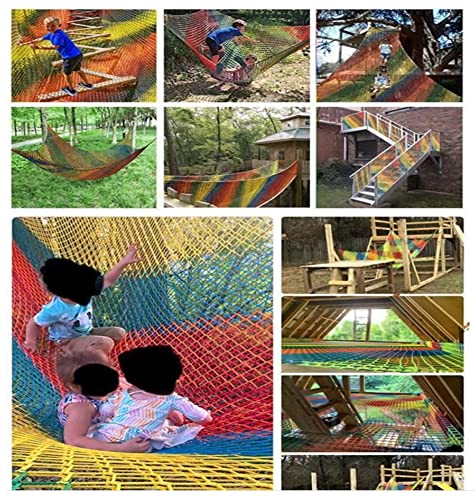 Tree House net Climbing Net Kids Outdoor Treehouse for Kids and Adults Playground Play Safety Net Climbing Cargo net Tree House Accessories Double Layers (Size : 3X4.5m)