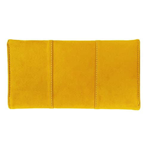 JNB Faux Microsuede Envelope Clutch (MUSTARD) Medium