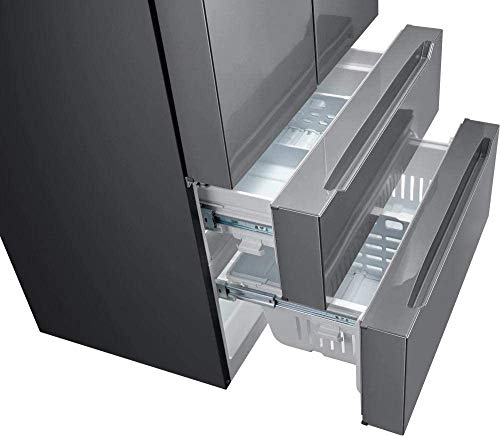 Smad 36" French Door Refrigerator 22.5 Cu.Ft, Refrigerator with ice maker, Counterdepth Refrigerator Bottom Freezer, Automatic Defrost, Humidity Controlled, fingerprint-proof stainless steel