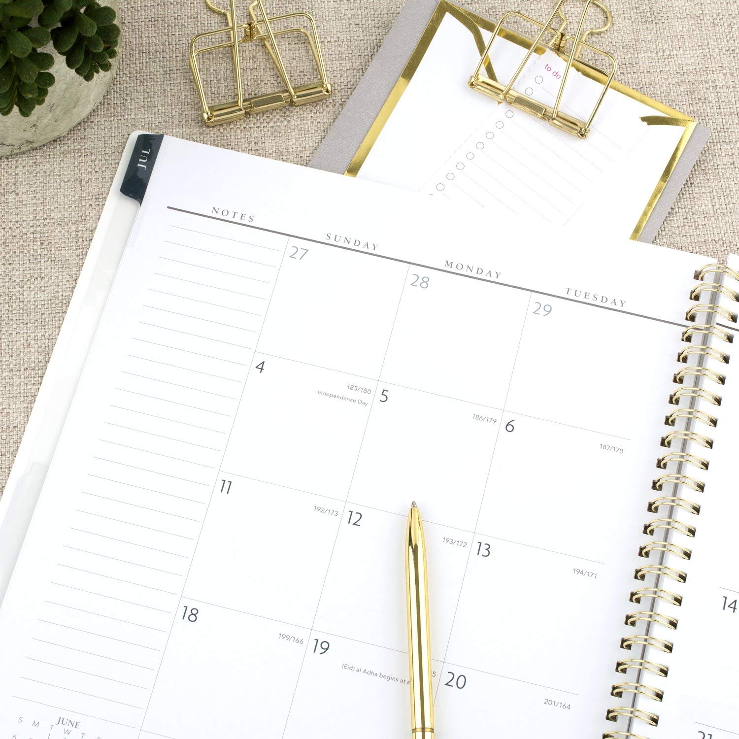 AT-A-GLANCE Academic Planner 2021-2022, AT-A-GLANCE Monthly Planner, 7" x 8-3/4", Medium, for School, Teacher, Student, Badge Floral (1535F-805A)
