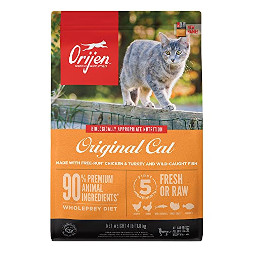 ORIJEN Original Cat, Grain Free Dry Cat Food for All Life Stages, With WholePrey Ingredients, 4lb
