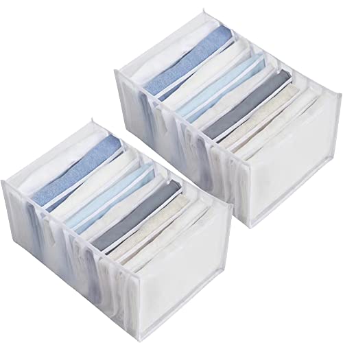 Extra-Large Closet Organizers and Storage Upgrade Wardrobe Clothes Organizer for Folded Clothes,Jeans,Drawer Organizers for Clothing Organizers Clothes for Skirt,Leggings,Door Room Essentials (2Pcs)