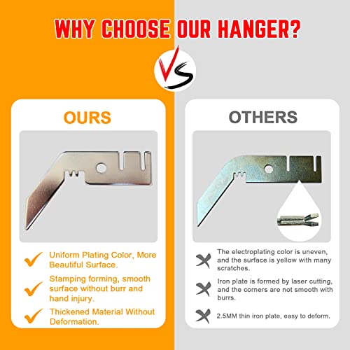 Hecis Double Crossbar Hanger, Backdrop Hanger, Crossbar Valance Hangers, Wedding, for Pipe and Drape Backdrop Stand (3" Hanger, 2 Pack)