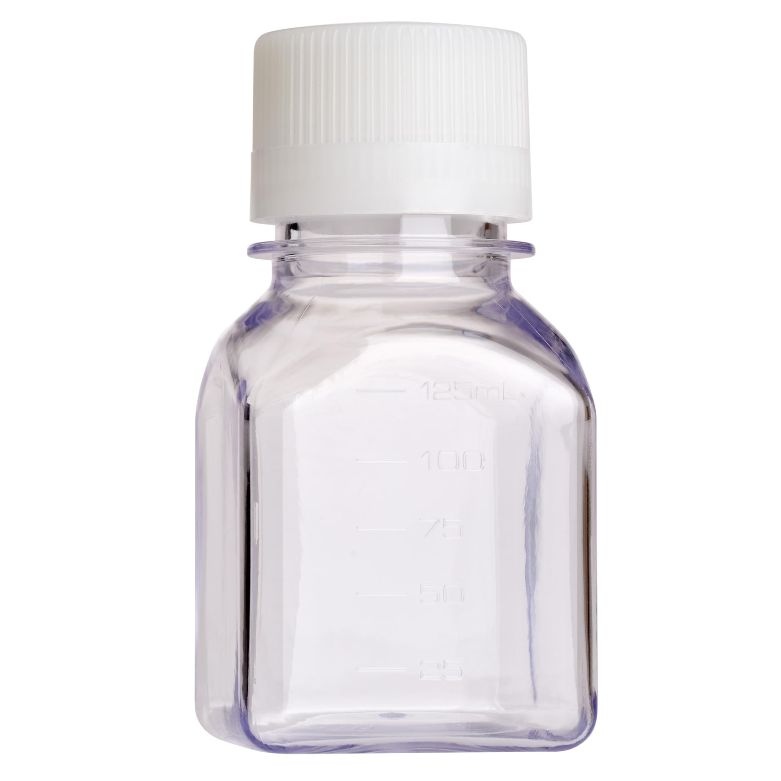 Celltreat 230762 125mL Media Bottle, Square, PETG, Bulk, Sterile